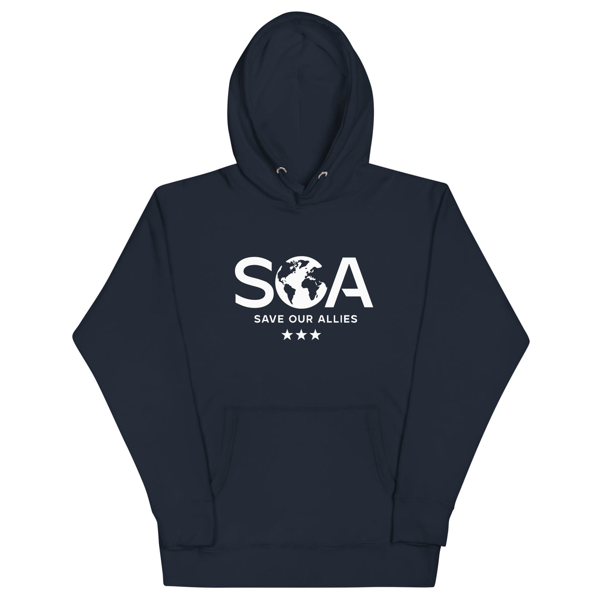 Save Our Allies White Logo Hoodie – SaveOurAllies